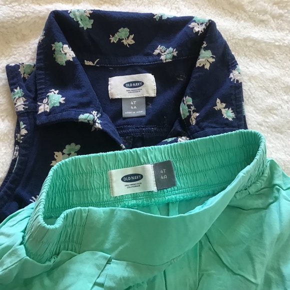 Old Navy | Matching Sets | Old Navy Girls 4t Outfit Mint Green Shorts ...